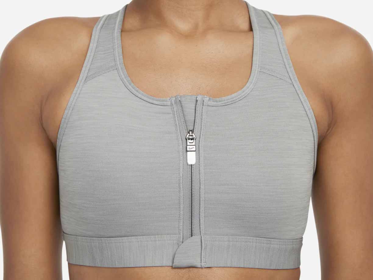 Women's Nike Swoosh Zip Sports Bra - DD1205-073 – =PR= Run & Walk