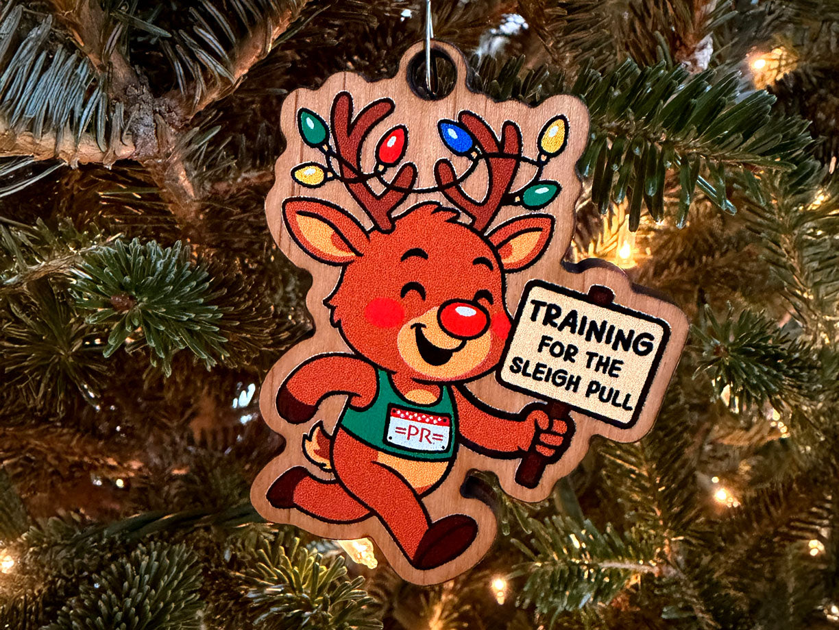 Christmas Run Ornament- Reindeer - WCM-3.0-REINDEER – =PR= Run & Walk
